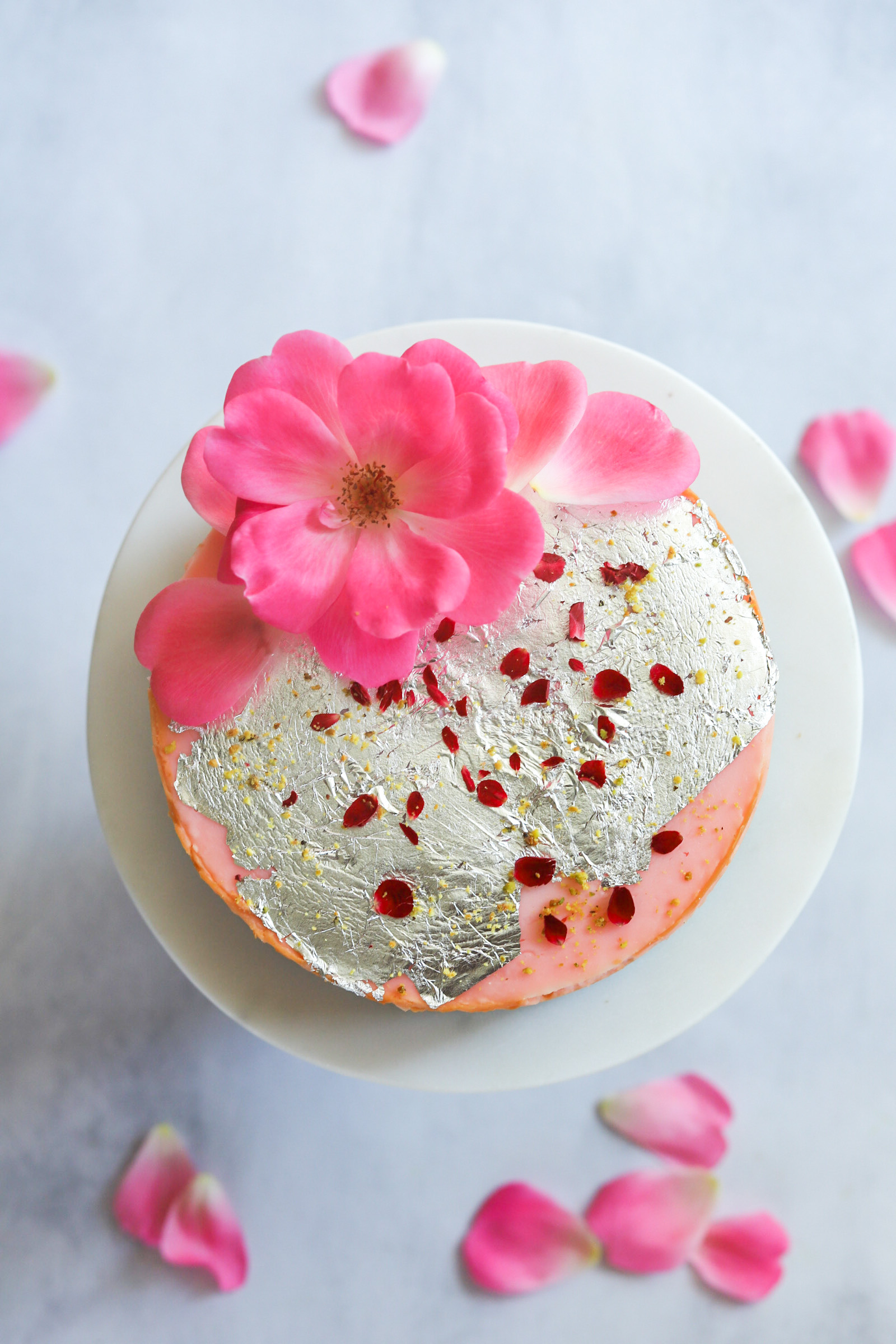 Rose Cheesecake| Instant Pot Eggless Cheesecake - KEENCUISINIER