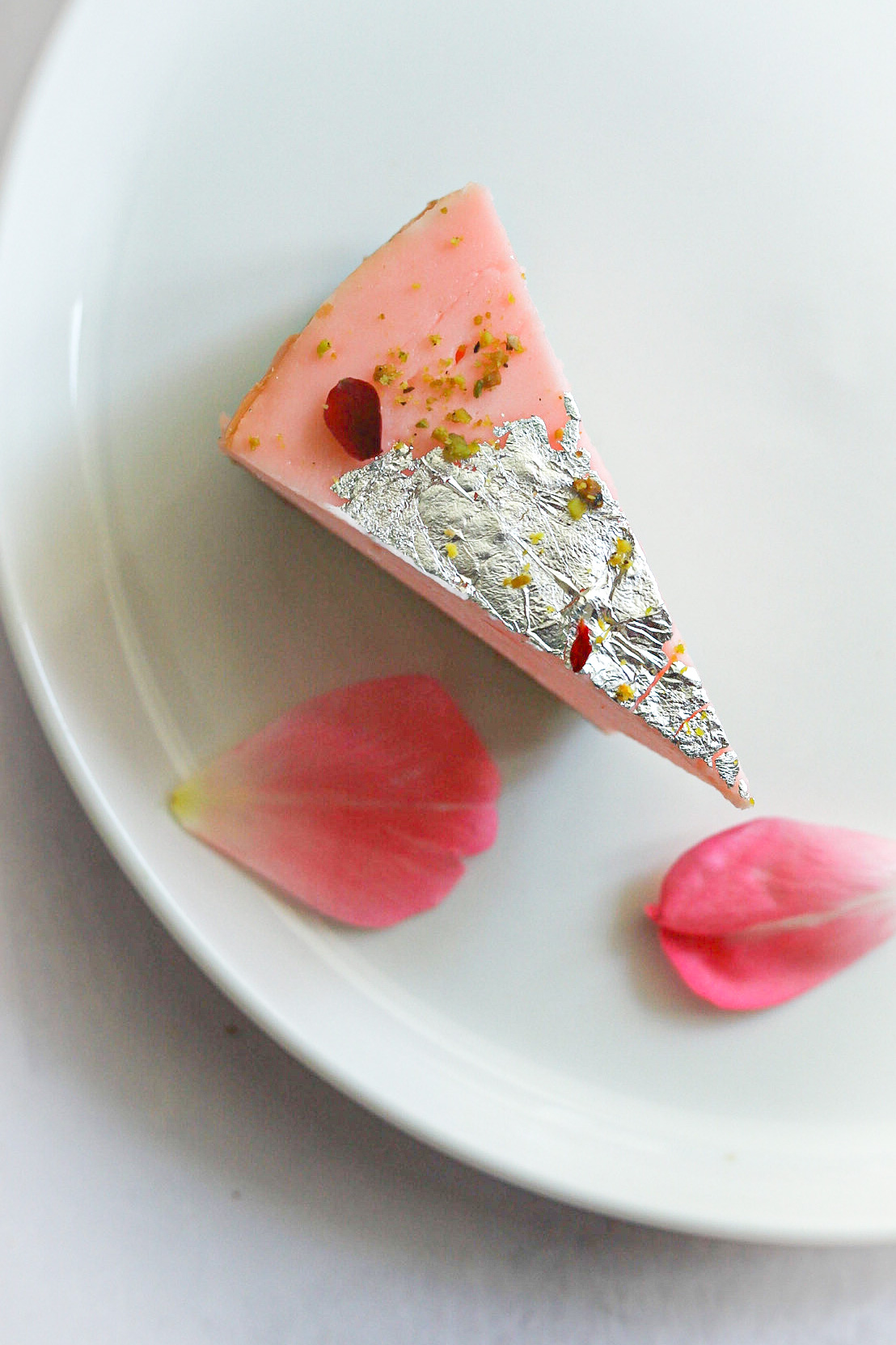 Rose Cheesecake| Instant Pot Eggless Cheesecake - KEENCUISINIER